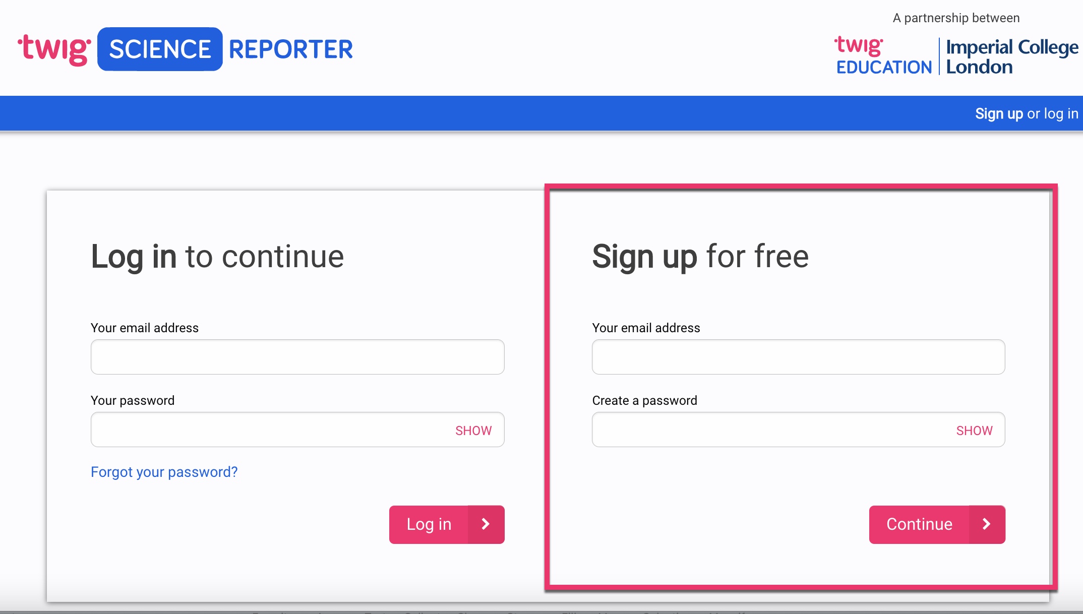 Twig Middle School: Access Twig Science Reporter – Imagine Classroom