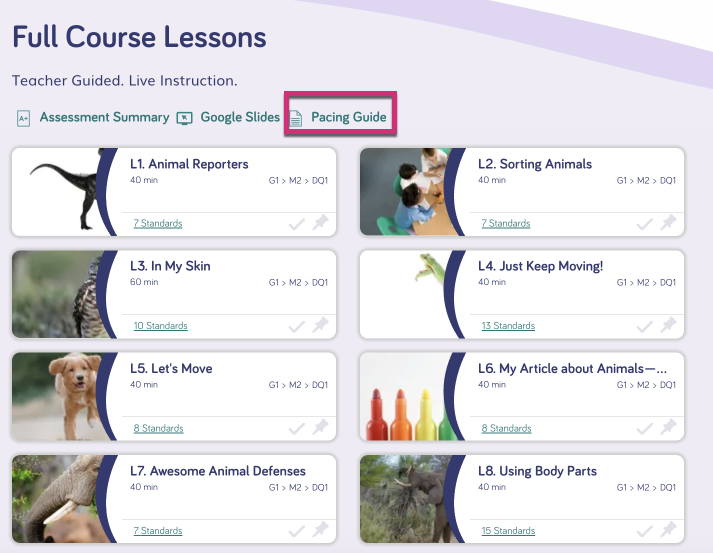 Twig Elementary: Lesson Pacing Guides – Imagine Classroom
