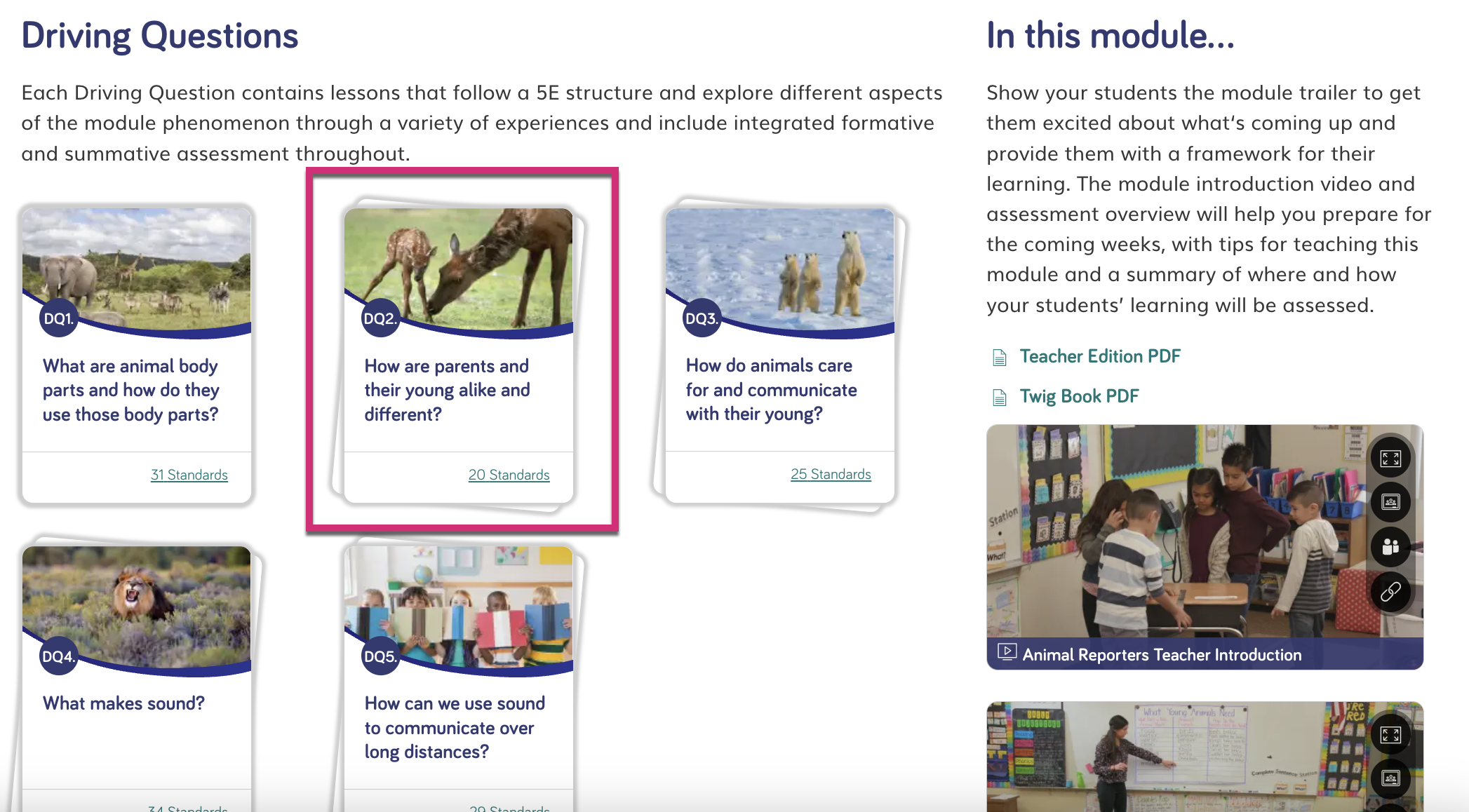 Twig Elementary: Lesson Pacing Guides – Imagine Classroom